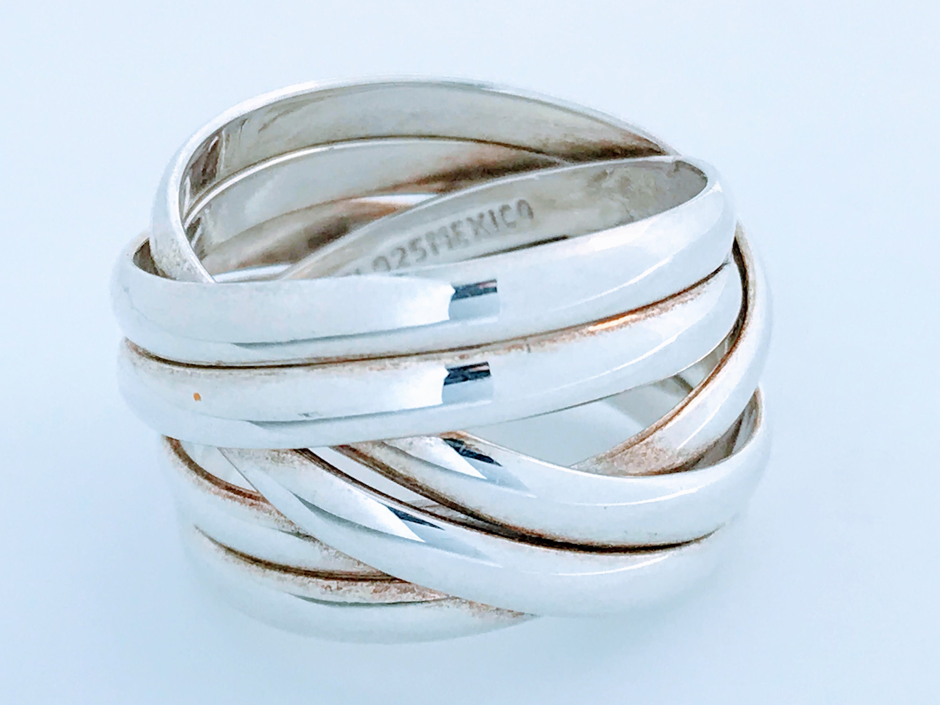 Vintage ATI Mexico Sterling Silver Modern Multi Band Ring - Etsy