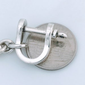 Vintage Tiffany & Co Sterling Silver Shackle Oval Key Ring Keychain Key ...