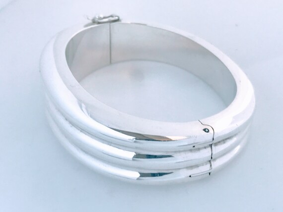 Vintage Modernist Bayanihan 925 Sterling Silver Hinge… - Gem