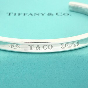 Authentic Tiffany Co. 1837 Sterling Silver 925 Cuff Bracelet, T&co 1837 925 Silver Cuff Bracelet ...