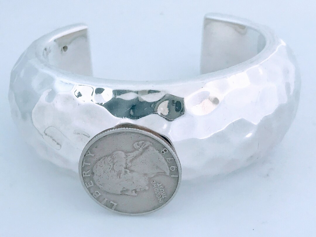 Modernist Simon Sebbag SSD Sterling Silver Cuff Bracelet, Thick Wide ...