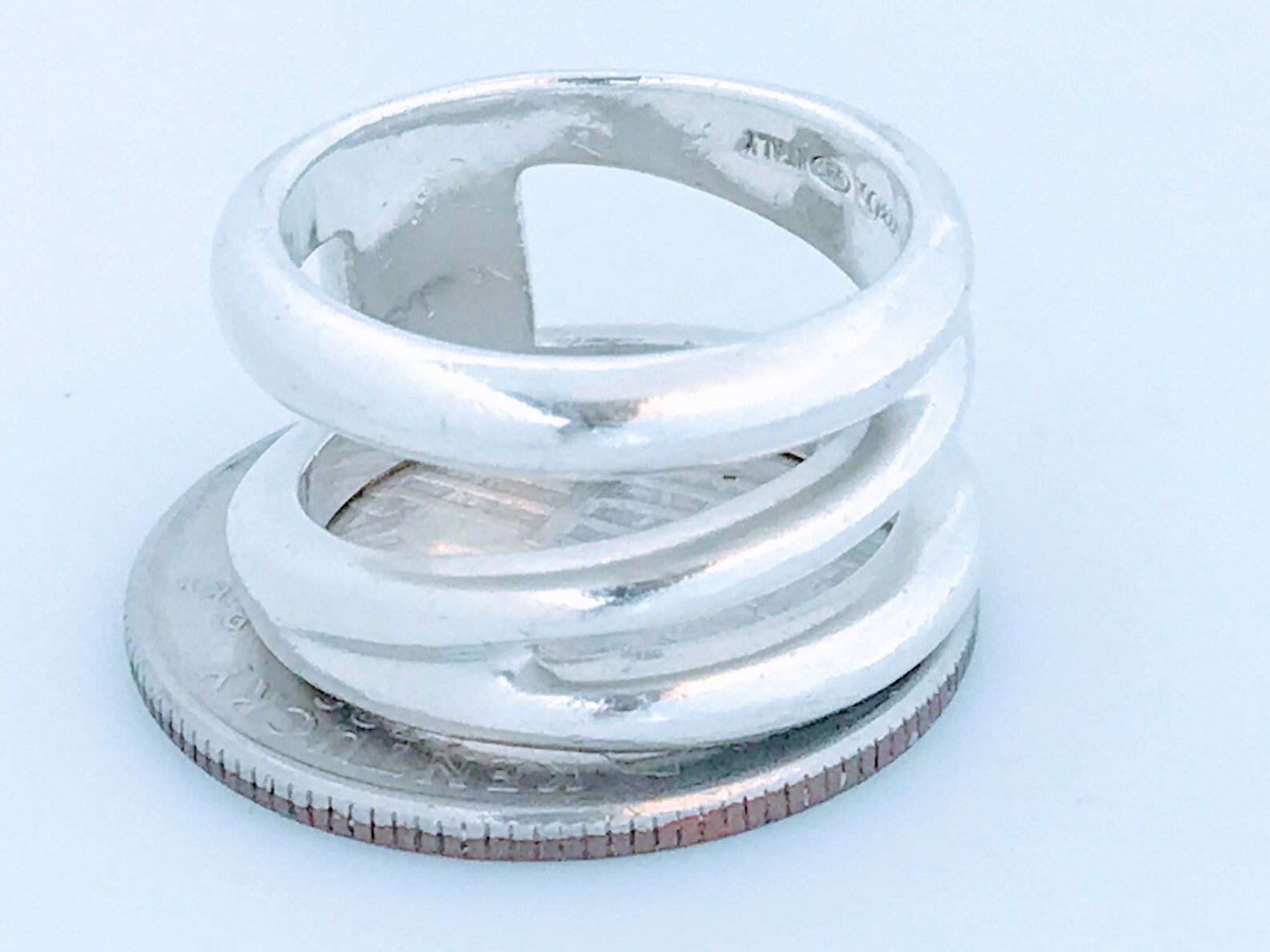 Tiffany & Co. Zig Zag Band Ring 925 Sterling Silver Authentic - Etsy