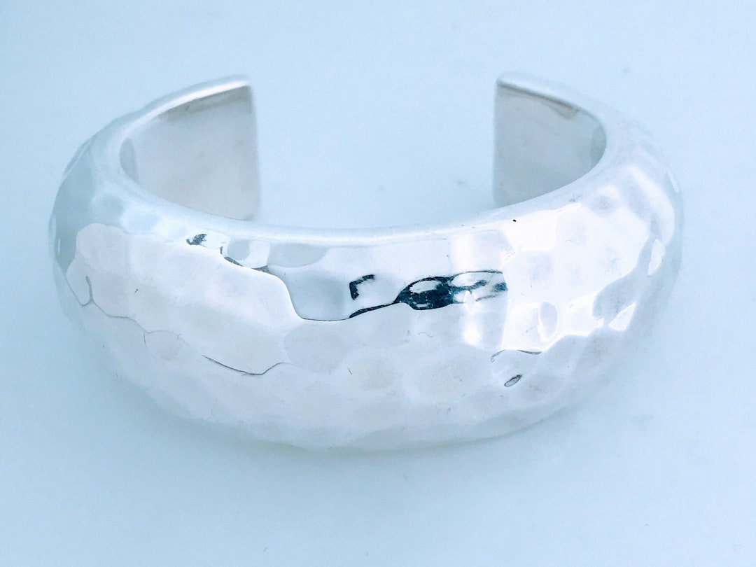Modernist Simon Sebbag SSD Sterling Silver Cuff Bracelet, Thick Wide ...