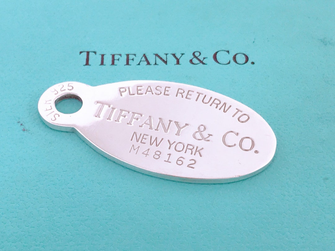 Authentic Tiffany & Co. Sterling Silver Oval Return to Tiffany Tag ...
