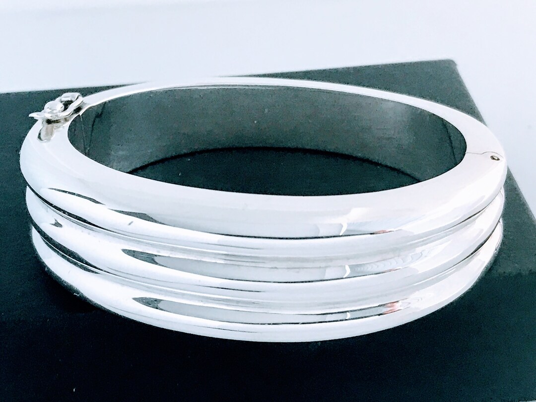 Vintage Modernist Bayanihan 925 Sterling Silver Hinged Bangle - Etsy