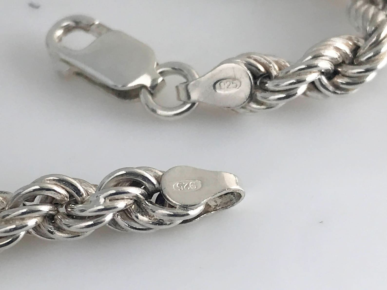 Chunky Sterling Silver Graduated Rope Chain Necklace 18 - Etsy