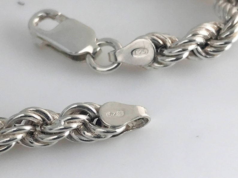 Chunky Sterling Silver Graduated Rope Chain Necklace 18 - Etsy