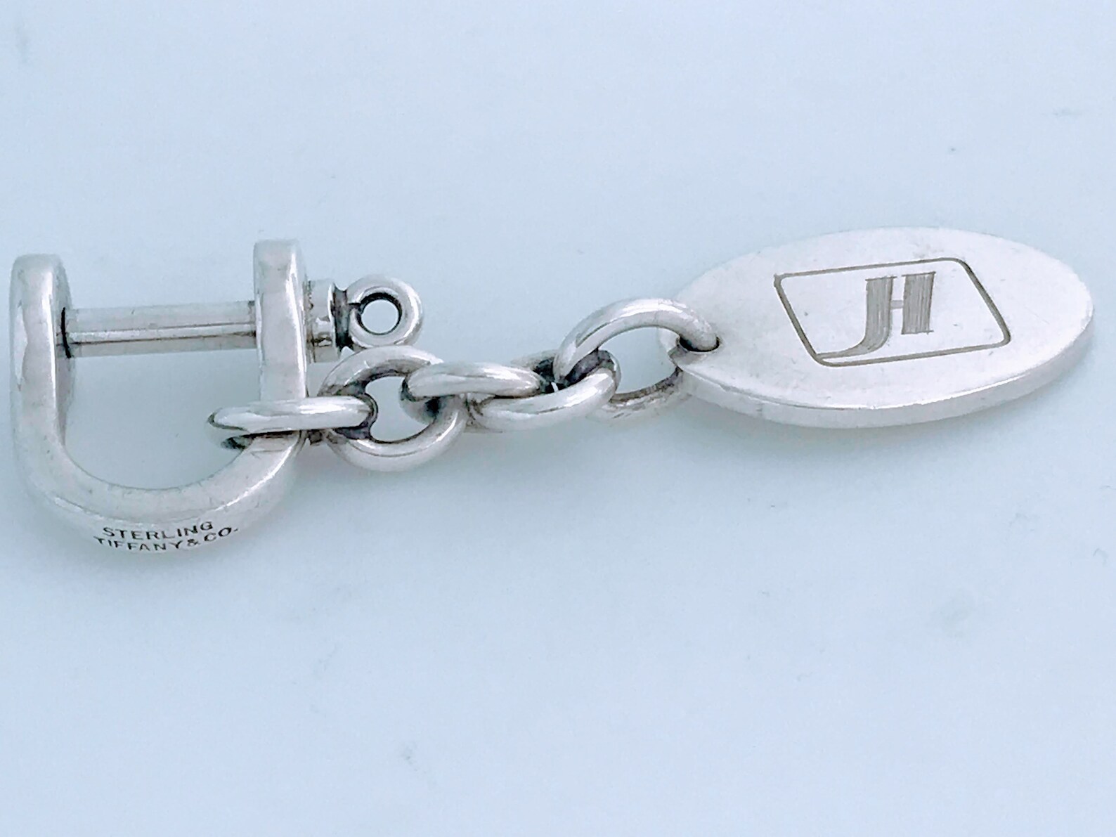 Vintage Tiffany & Co Sterling Silver Shackle Oval Key Ring - Etsy