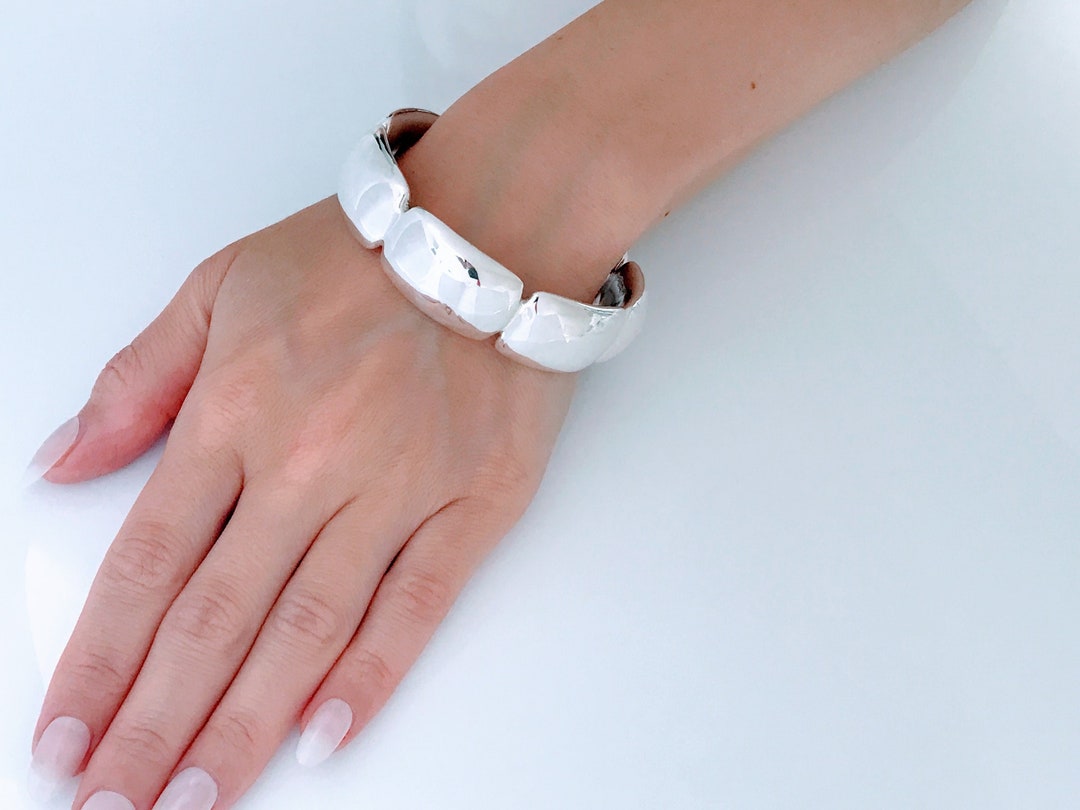 VTG Simon Sebbag SSD Thick Puffed Sterling Silver Bangle Bracelet ...