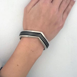 Native American Navajo Tom Hawk Sterling Silver Cuff Bracelet ...