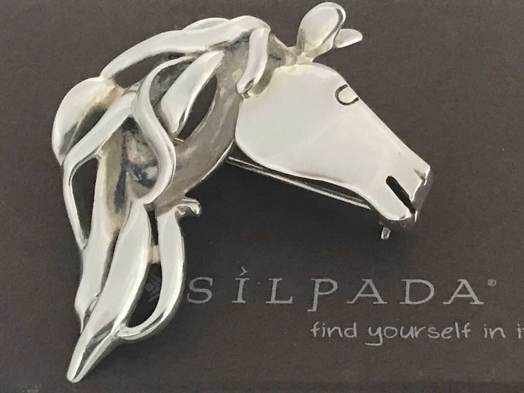 Silpada Sterling Silver Horse Head Pendant Brooch Pin Silpada - Etsy
