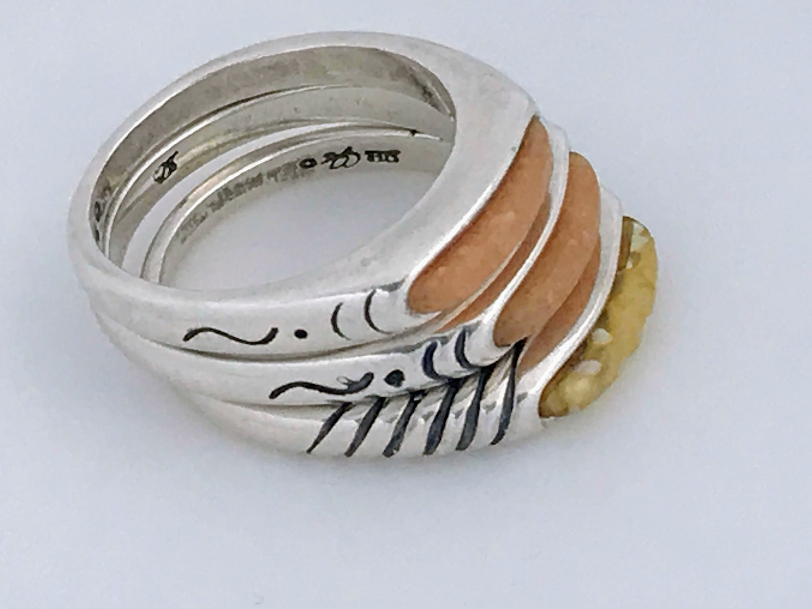 Carolyn Pollack Sterling Silver Stone Stack Stacking Rings - Etsy