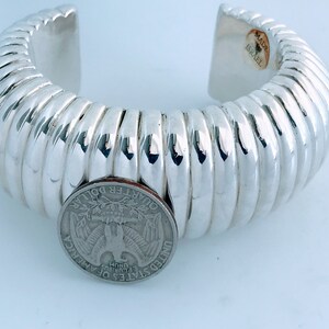 Modernist Simon Sebbag SSD Sterling Silver Cuff Bracelet, Thick Wide ...