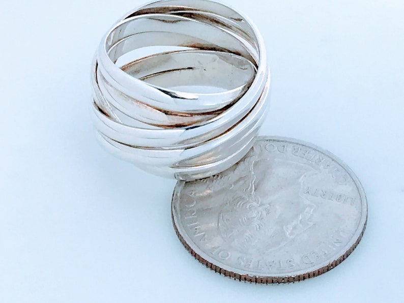 Vintage ATI Mexico Sterling Silver Modern Multi Band Ring - Etsy