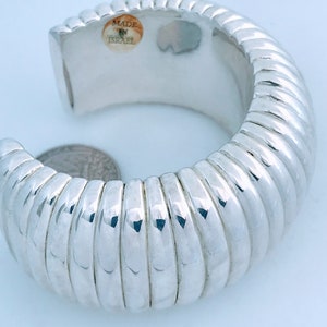 Modernist Simon Sebbag SSD Sterling Silver Cuff Bracelet, Thick Wide ...
