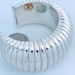 Modernist Simon Sebbag SSD Sterling Silver Cuff Bracelet, Thick Wide ...