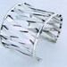 Retro Modern Style Wide Open Work Cuff Bracelet in 925 Sterling Silver ...