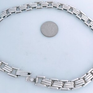 VTG Taxco Sterling Silver Modernist Gate Link Necklace, Retro Mexico ...