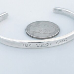 Authentic Tiffany Co. 1837 Sterling Silver 925 Cuff Bracelet, T&co 1837 925 Silver Cuff Bracelet ...