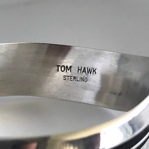 Native American Navajo Tom Hawk Sterling Silver Cuff Bracelet ...