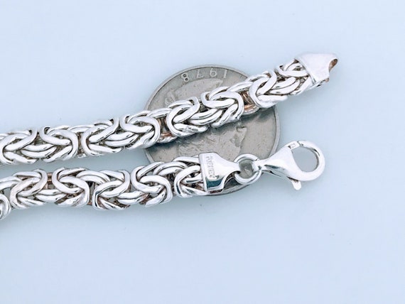 Chunky Puffed Flat Graduated Byzantine Chain Necklace… - Gem