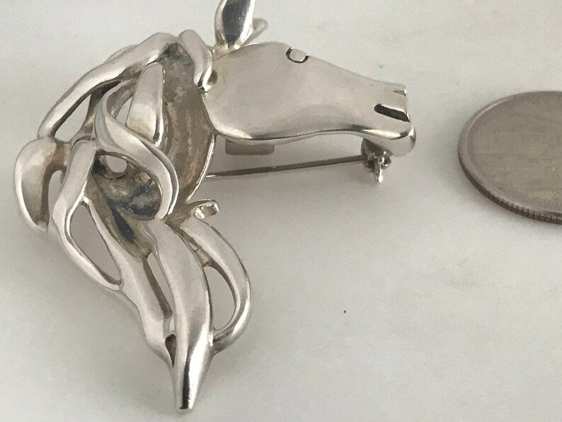 Silpada Sterling Silver Horse Head Pendant Brooch Pin, Sculptural 925 ...