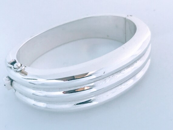 Vintage Modernist Bayanihan 925 Sterling Silver Hinge… - Gem