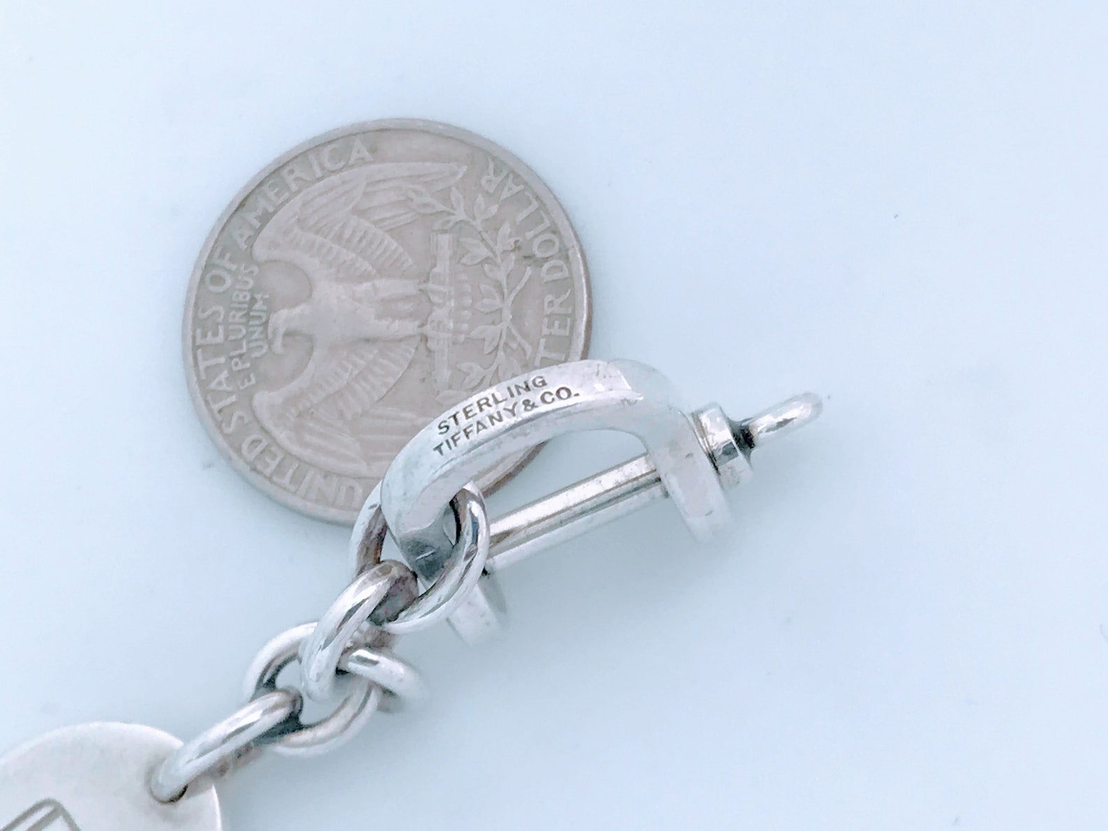 Vintage Tiffany & Co Sterling Silver Shackle Oval Key Ring - Etsy