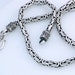 Heavy Sterling Silver Byzantine Chain Necklace, Long 925 Silver Kings ...