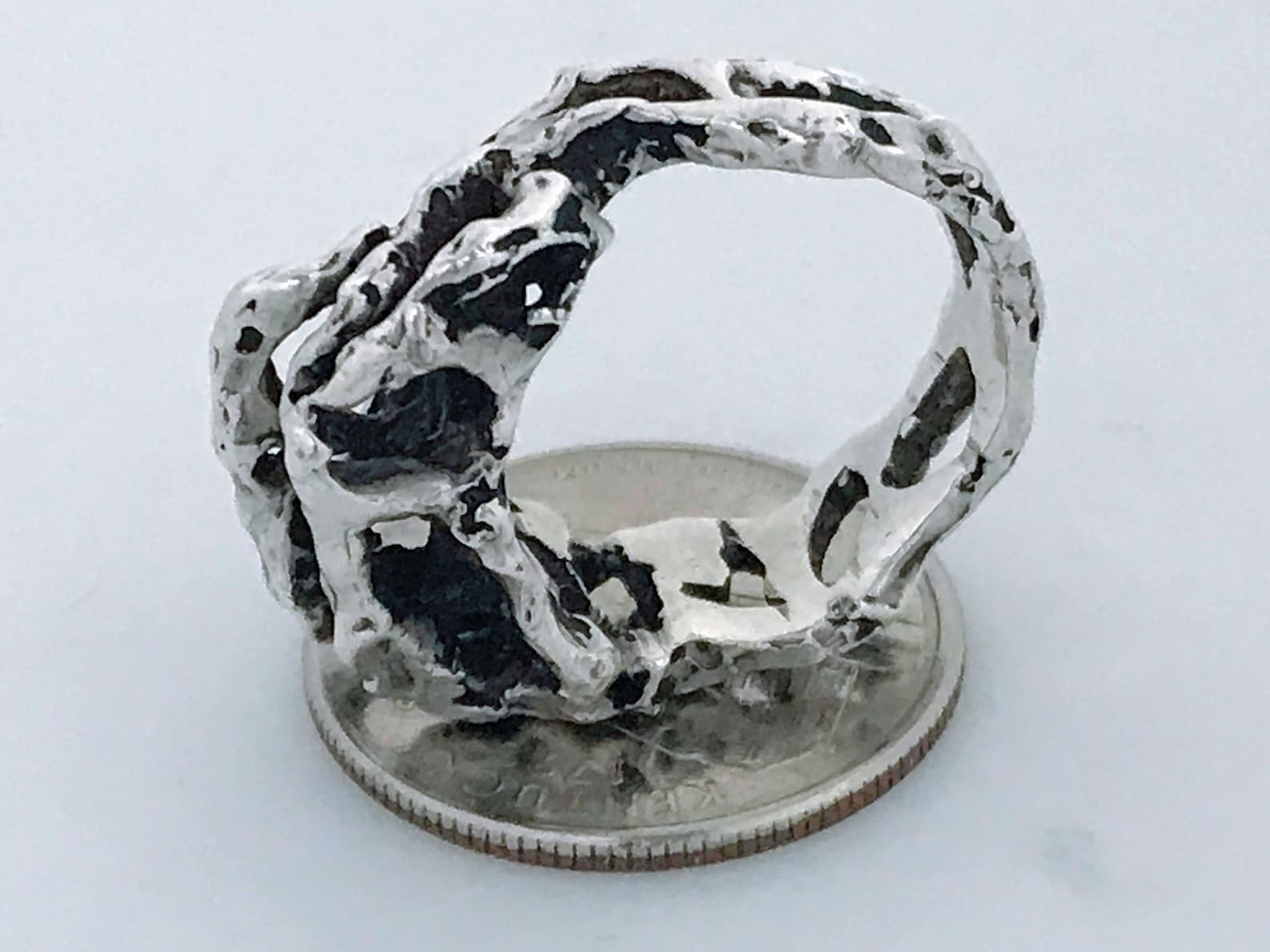 Artisan Made Brutalist Modernist Sterling Silver Ring - Etsy