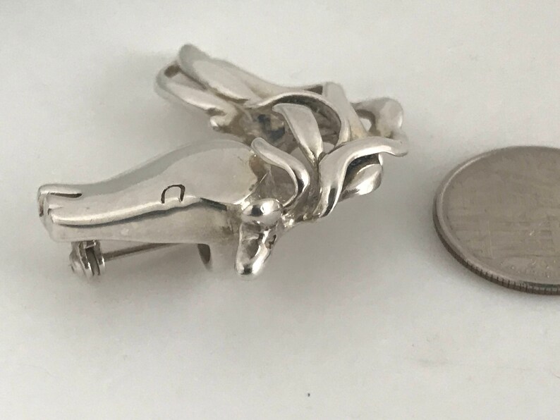 Silpada Sterling Silver Horse Head Pendant Brooch Pin, Sculptural 925 ...