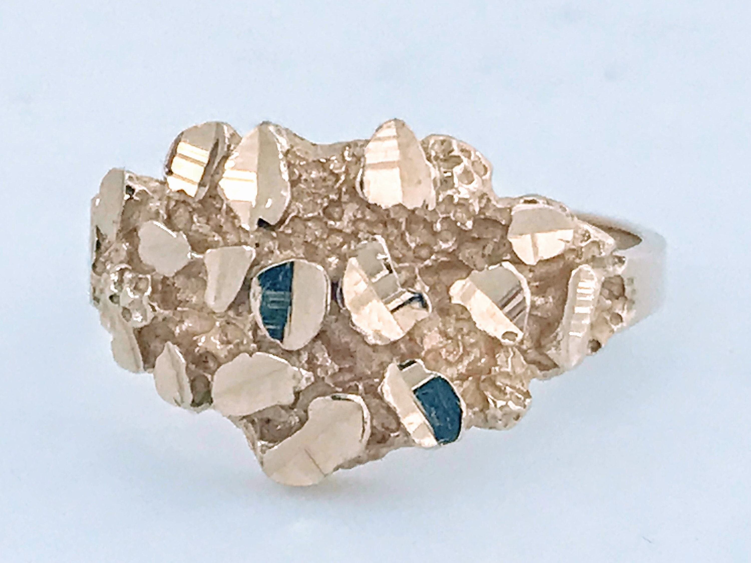 Chunky 10k Gold Brutalist Modernist Ring Real Yellow Gold - Etsy
