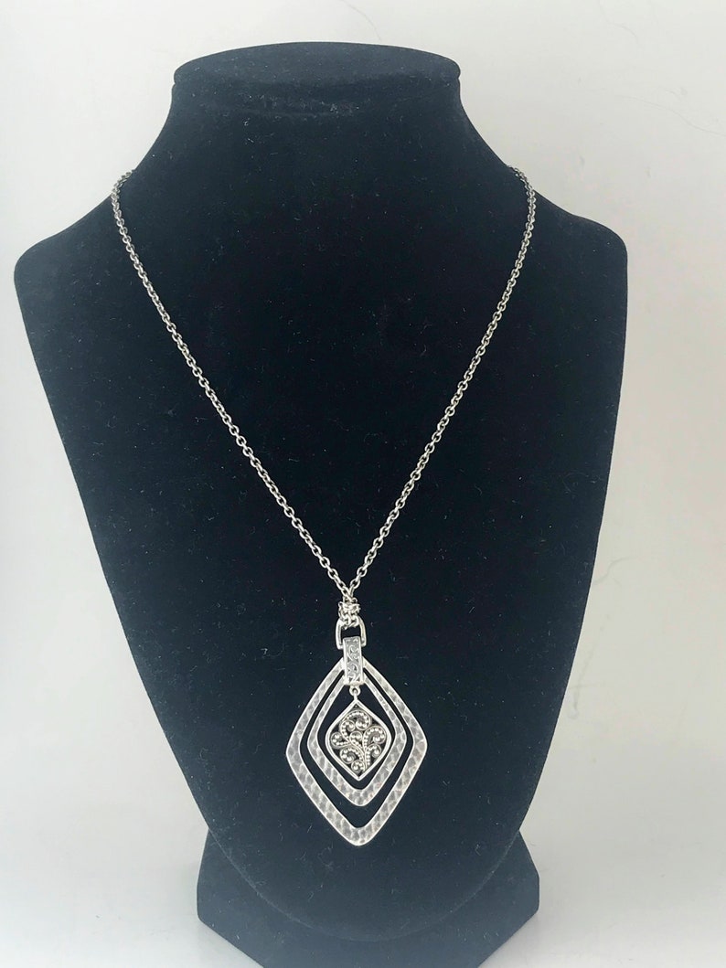 Lois Hill Sterling Silver Scroll Filigree Pendant Toggle - Etsy