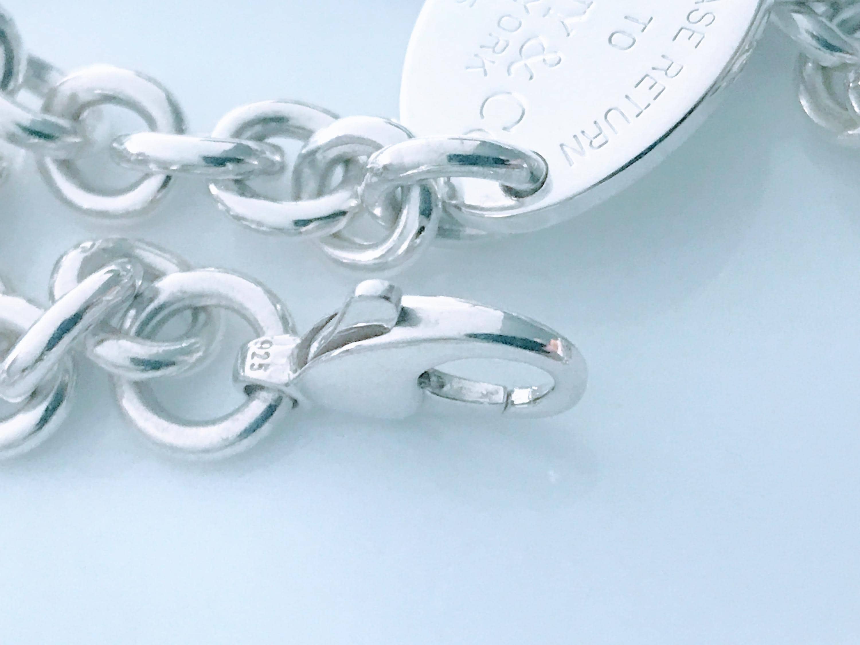 Authentic Please Return To Tiffany Co. Sterling Silver Oval Tag Choker Necklace Tiffany And Co Oval Disc Cable Chain Link Necklace Choker Etsy