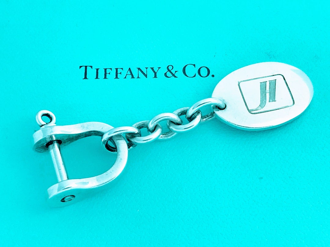 Vintage Tiffany & Co Sterling Silver Shackle Oval Key Ring - Etsy