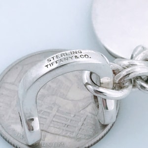 Vintage Tiffany & Co Sterling Silver Shackle Oval Key Ring Keychain Key ...