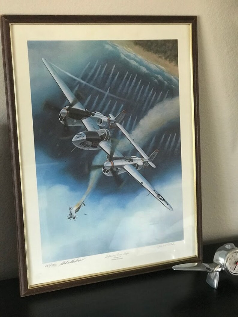 Vintage Limited Edition Charles Macdonald Lightning Over Leyte P-38 ...