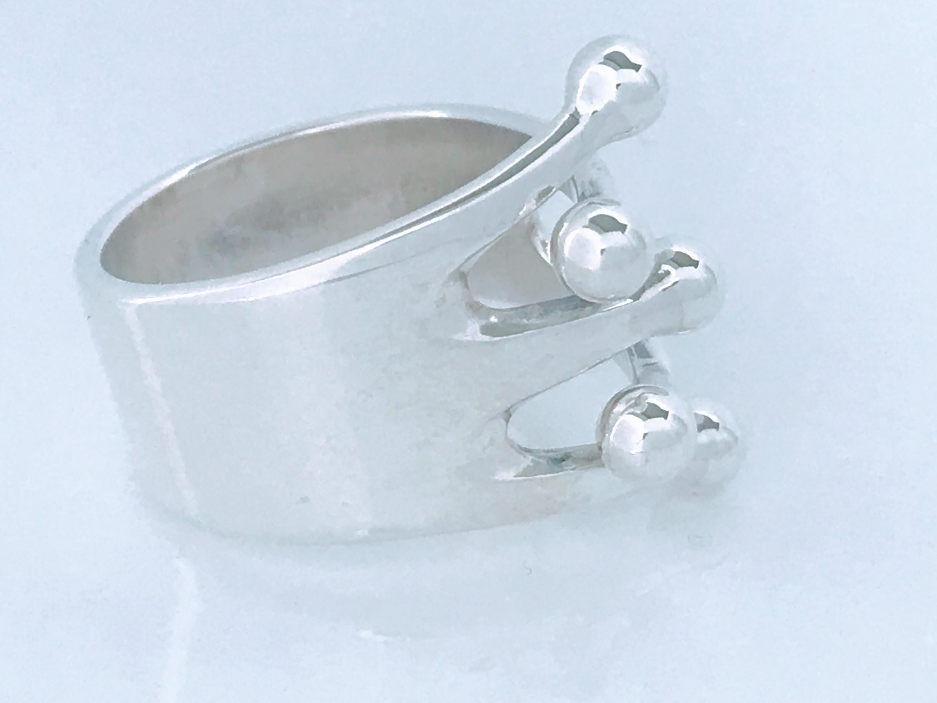 Vintage Anna Greta Eker Norway Sterling Silver Modernist Jester Ring ...