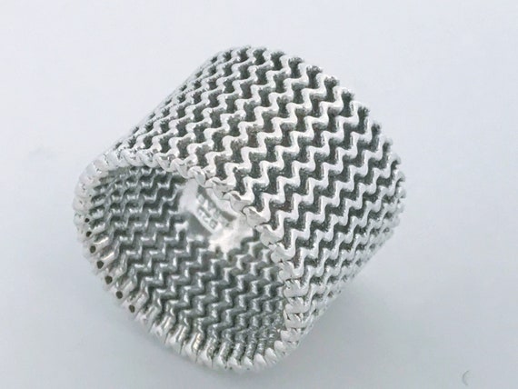 Thick Wide Puffed Modernist Woven Sterling Silver Cig… - Gem