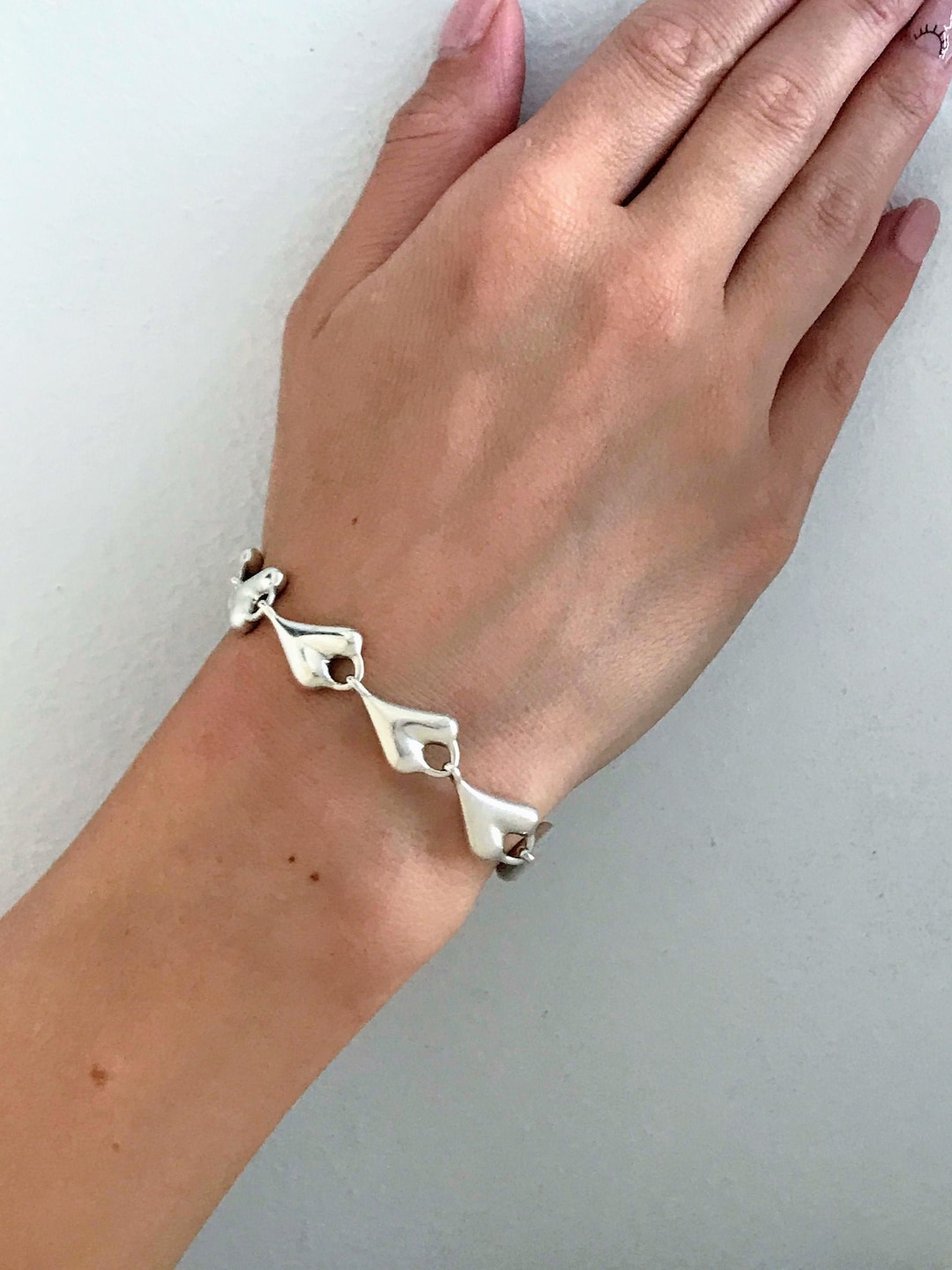Robert Lee Morris RLM Sterling Silver Modern Heart Teardrop Bracelet ...