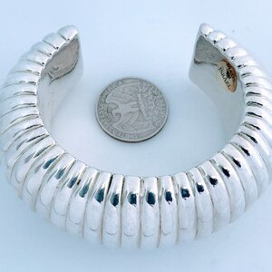 Modernist Simon Sebbag SSD Sterling Silver Cuff Bracelet, Thick Wide ...