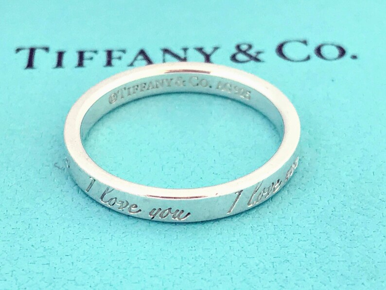 Authentic Tiffany & Co Sterling Silver Notes I Love You Band - Etsy