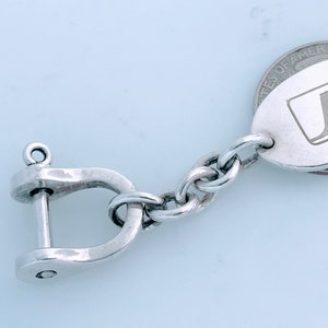 Vintage Tiffany & Co Sterling Silver Shackle Oval Key Ring - Etsy