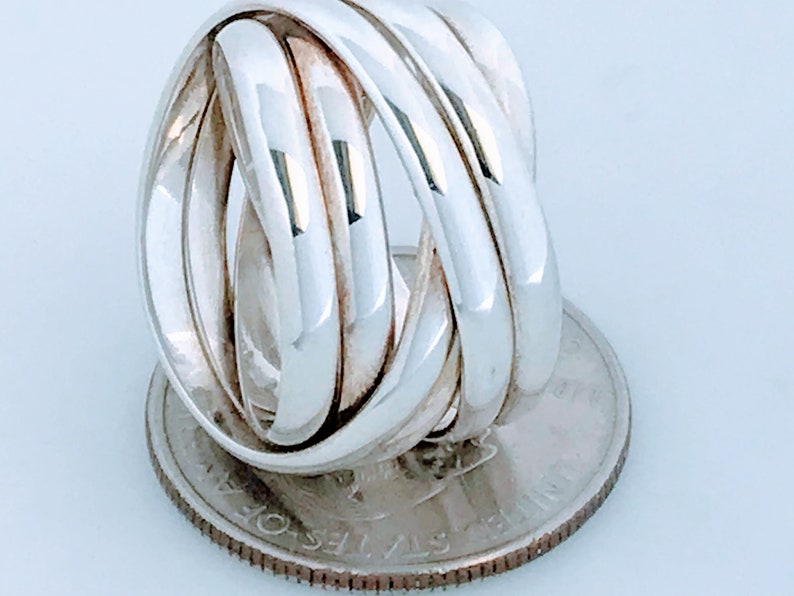 Vintage ATI Mexico Sterling Silver Modern Multi Band Ring - Etsy