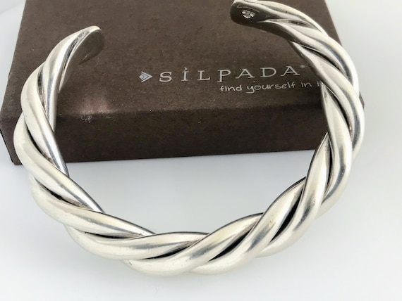 Authentic Silpada Sterling Silver Twist Cable Cuff Bracelet | Etsy