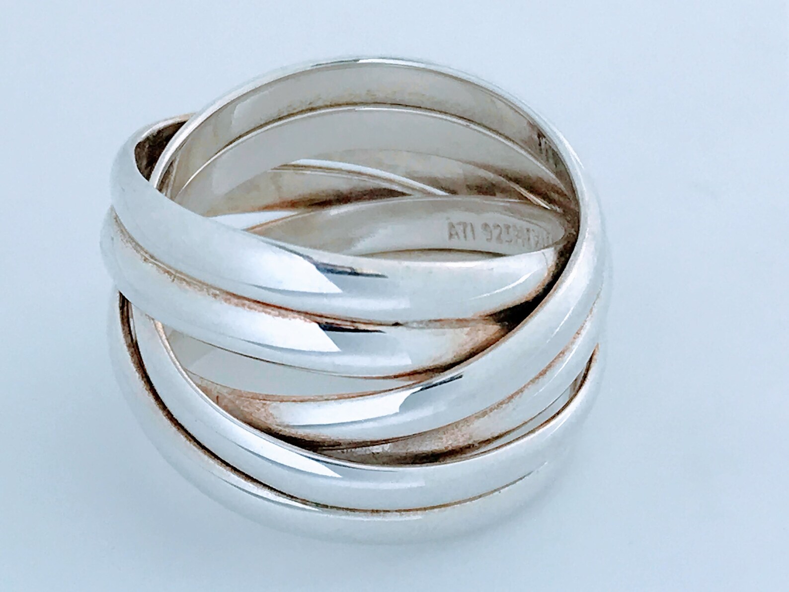Vintage ATI Mexico Sterling Silver Modern Multi Band Ring - Etsy