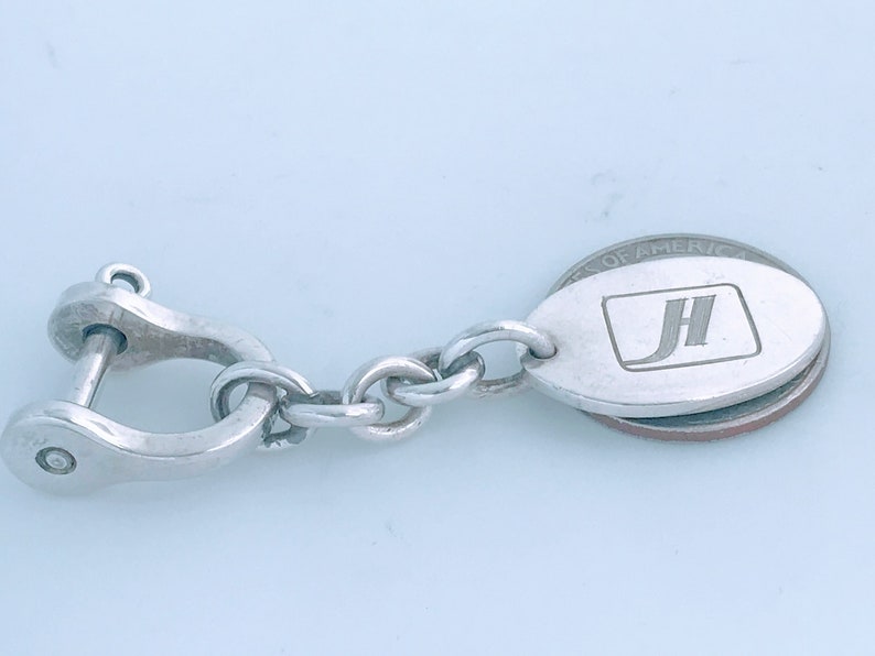 Vintage Tiffany & Co Sterling Silver Shackle Oval Key Ring - Etsy