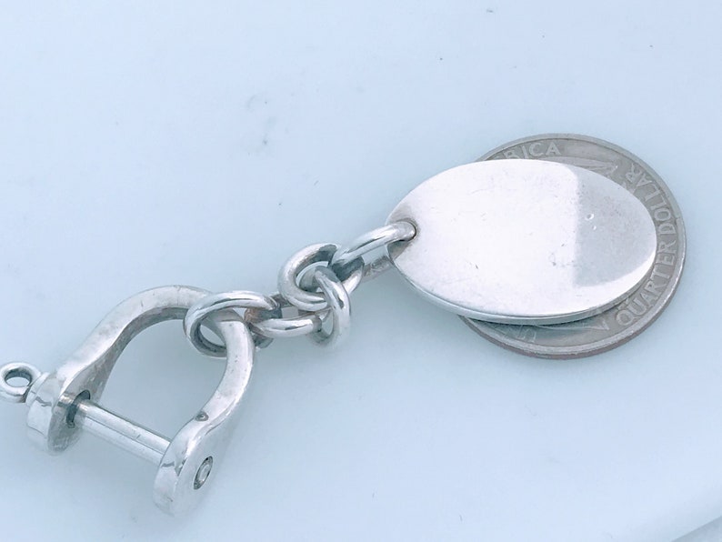 Vintage Tiffany & Co Sterling Silver Shackle Oval Key Ring - Etsy