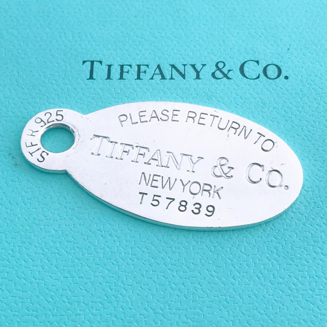 Authentic Tiffany & Co. Sterling Silver Oval Return to Tiffany Tag ...