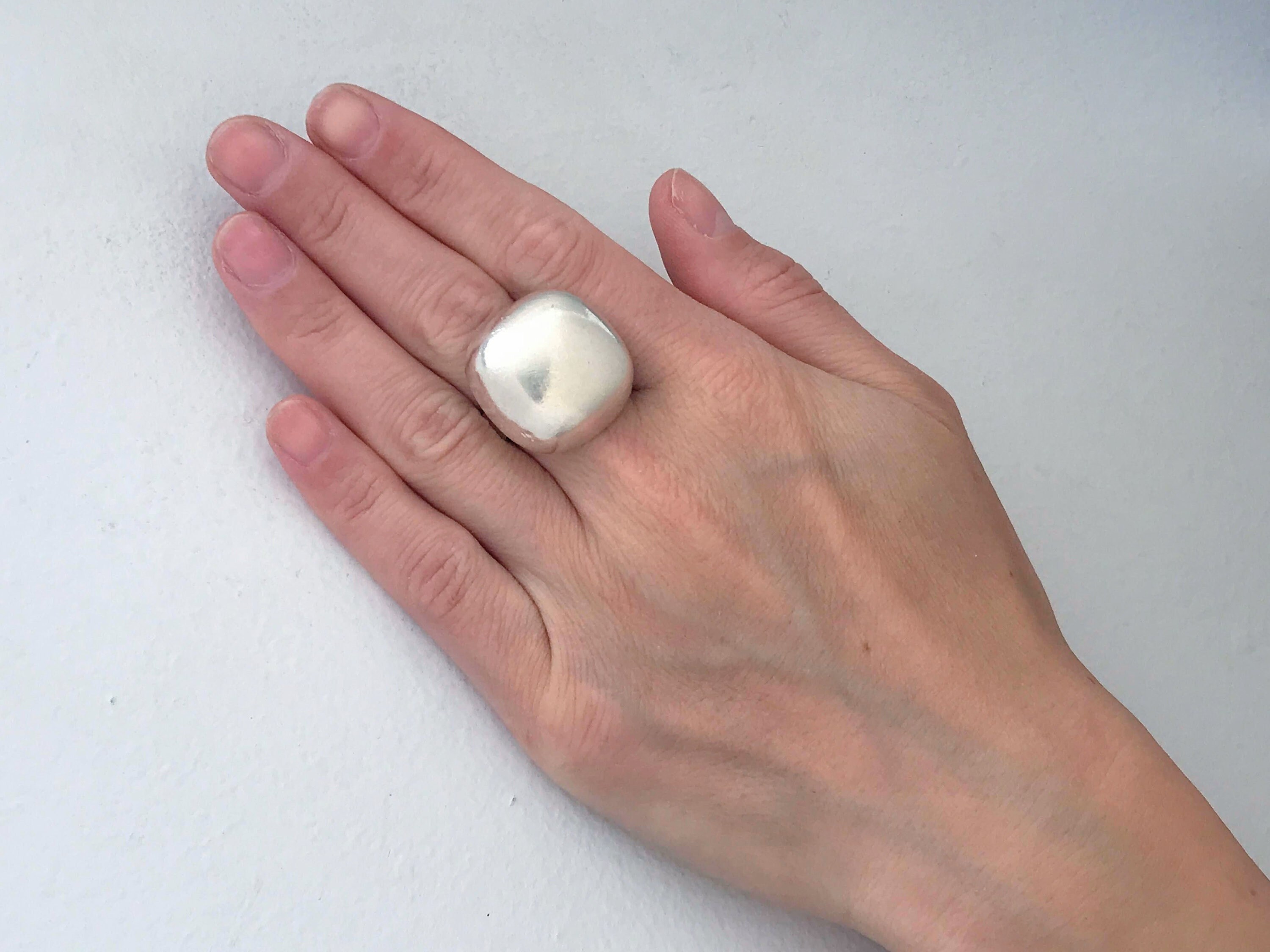 Vintage Mexico Modernist Sterling Silver Statement Ring - Etsy